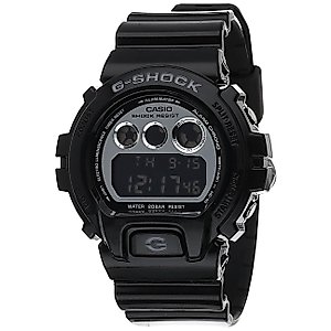 Casio G-Shock DW6900NB-1 Silver Mirror Dial Sports Watch (Jet Black)