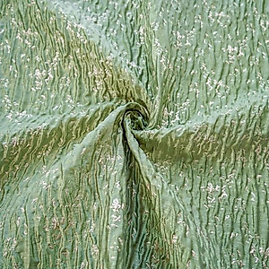 XMTXZYM 2 Meter Embossed Yarn Dyed Jacquard Fabric Women's Dress DIY Sewing Fabric