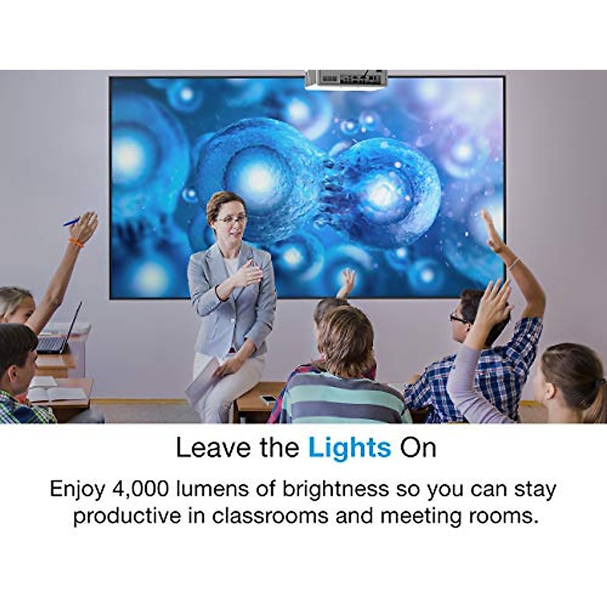 Optoma ZW400 WXGA Professional Laser Projector | Compact Design & Bright 4000 lumens | DuraCore Laser Technology, Up to 30,000 Hours | Network Control | 4K HDR Input | Quiet Operation