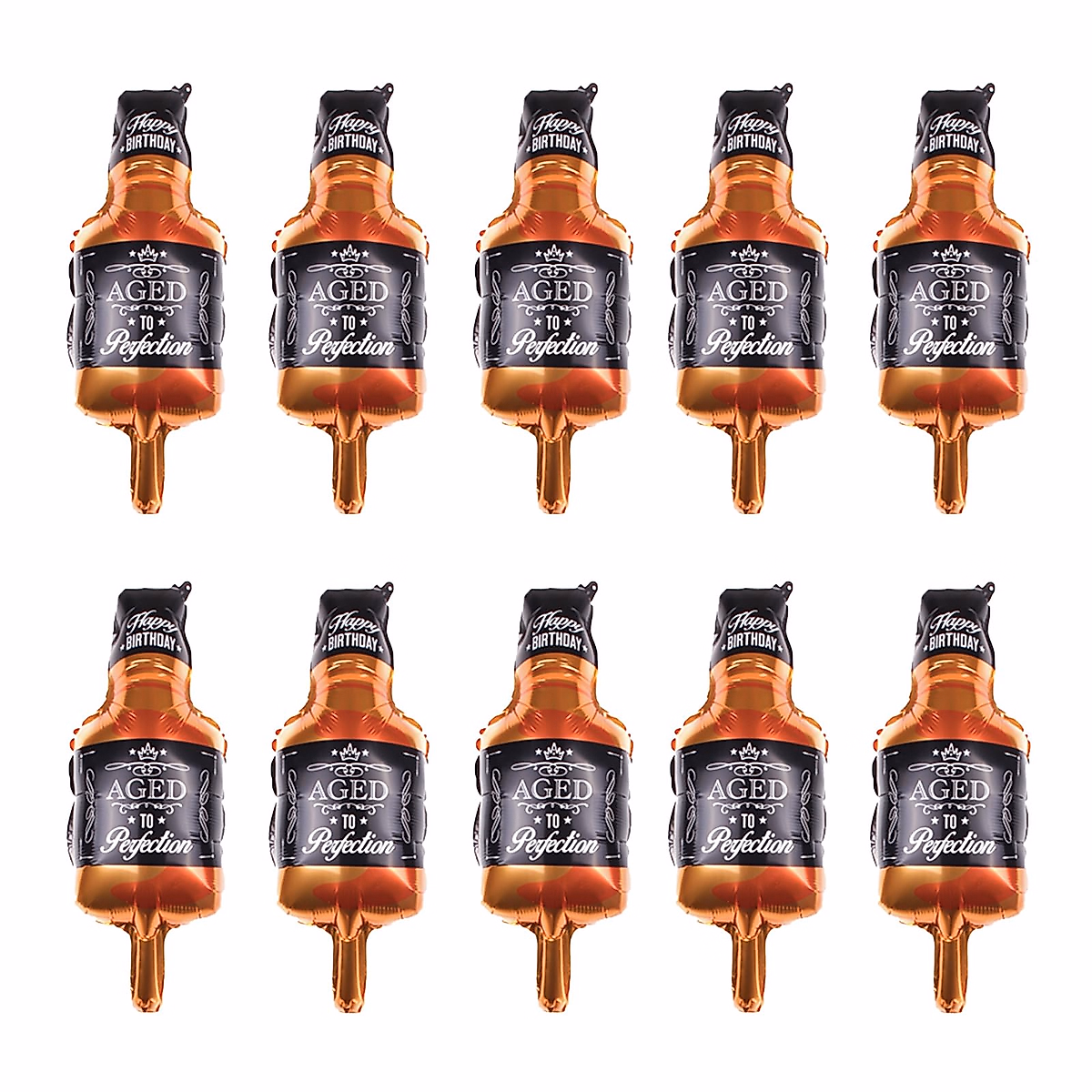 10PCS Mini Whisky Bottle Balloons Foil Aluminum Birthday Balloon Party Decorations Bridal Shower for Woman Man Party Supplies
