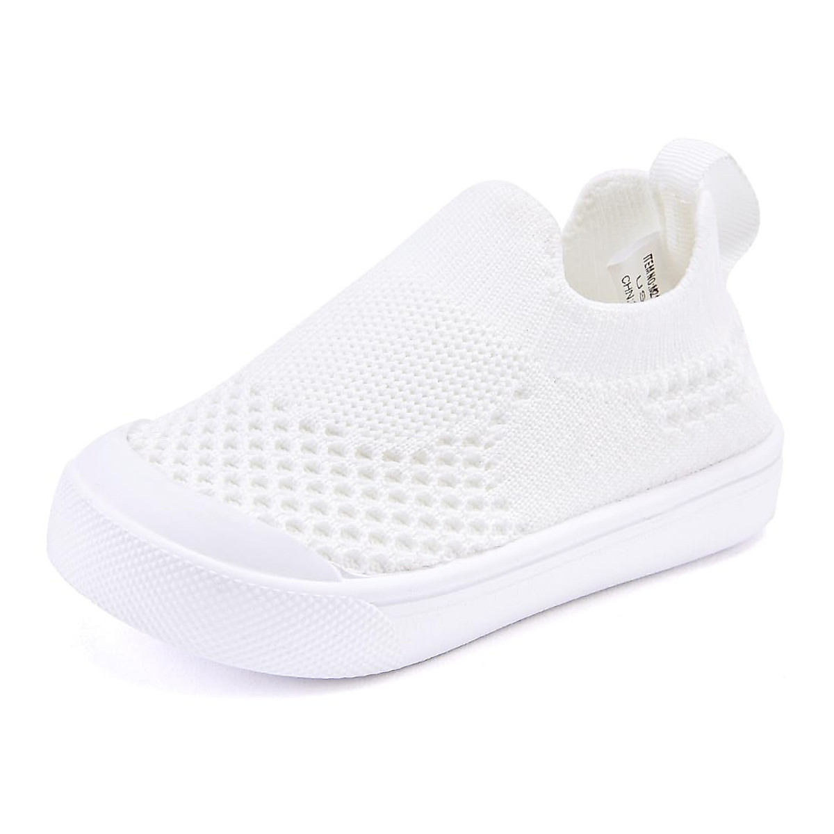 Baby Walking Shoes First Boy Girl Walker Infant Sock Tennis Mesh Sneakers Breathable 6 9 12 18 24 Months White Size 12-18 Months Infant