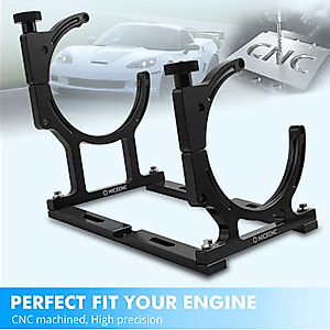 NICECNC 7” Nitrous Oxide Nos Single Bottle Holder Bracket Billet Aluminum for 10 Pound Nitrous Bottle Black