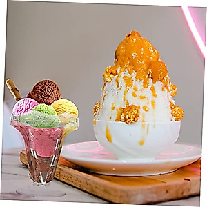FELTECHELECTR Ice Cream Cup Cups for Clear Glass Cups Clear Dessert Plates Yogurt Dessert Cups Snack Cup Ice Cream Bowls Ice Cream Glasses Glass Ice Cream Dishes Footed Dessert Bowl