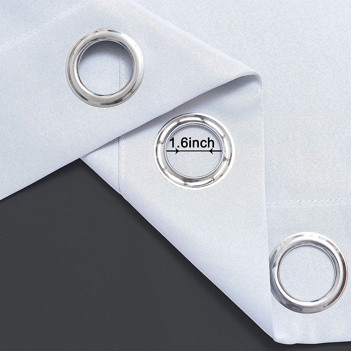 Yakamok Room Darkening Black Gradient Color Ombre Blackout Curtains with Grommet Thickening Polyester Thermal Insulated Window Drapes for Living Room/Bedroom (Black, 2 Panels, 52x84 Inch)