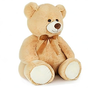 Toys Studio 36 inch Big Teddy Bear Cute Giant Stuffed Animals Soft Plush Bear for Girlfriend Kids, Tan