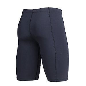 beroy Mens Compression Shorts Training Athletics Workout Tight Sports Base Layer with One Pocket(Black,M)