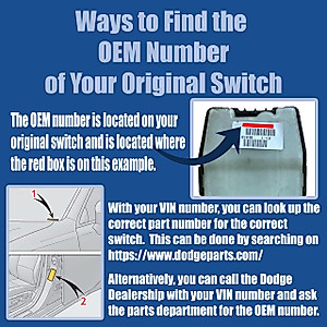 SWITCHDOCTOR Window Master Switch for 2011-2019 Dodge Charger