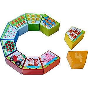 HABA Numbers Farm Counting and Stacking Wooden Blocks (Made in Germany)