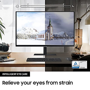 Samsung Business S70A Series 32 Inch 4K UHD 3840x2160 Computer Monitor, VA HDR10, Pivot Stand, DisplayPort, HDMI, Headphone (S32A704NWN) (Renewed)