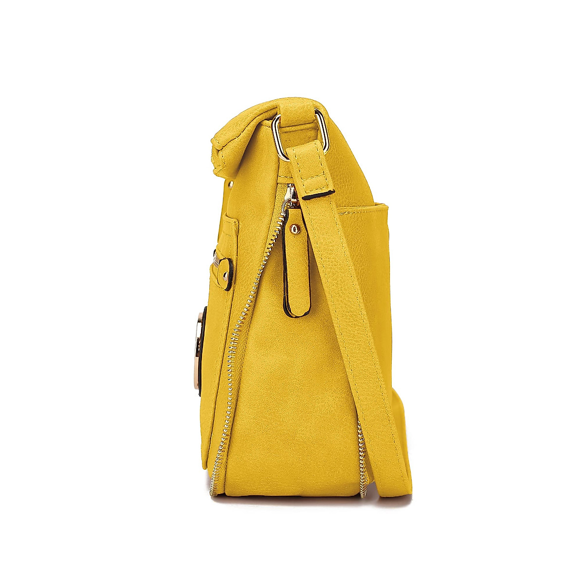 MKF Crossbody Bag for Women, Vegan Leather Messenger Purse – Designer Pocketbook Handbag Shoulder Strap