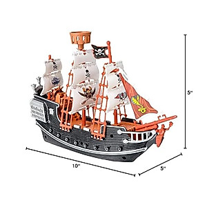 Rhode Island Novelty 10 Inch Pirate Boat, One Per Order