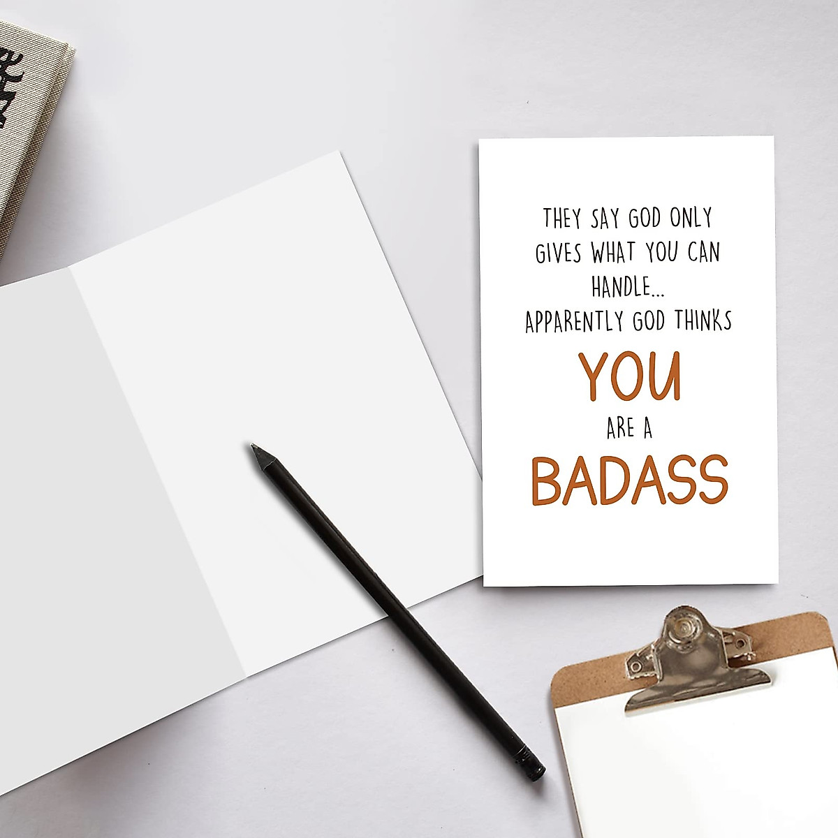 Funny Get Well Card Gift for Him Her, Humor Encouragement Card, They Say God Only Gives What You Can Handle