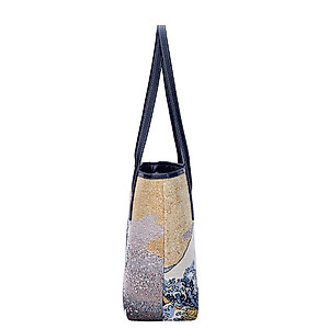 Signare Tapestry Shoulder Bag for Woman Travel or Work Tote Bags for Women In Hokusai Great Wave off Kanagawa Design|COLL-ART-JP-WAVE