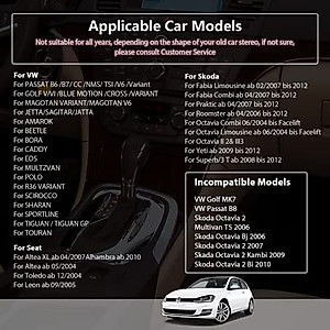 Car Stereo Radio Receiver with Wireless Apple Carplay Android Auto, 9 Inch Touch Screen with Bluetooth WiFi GPS Navigation SWC Backup Camera, for Volkswagen Jetta Skoda Golf Tiguan Passat Seat 2+32GB