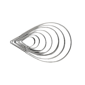 OKUBOX BT02 7pcs/set Stainless Steel Rose Petal Cake Cookie Cutter Mold Pastry Baking Mould Tear Drop Cutter Set