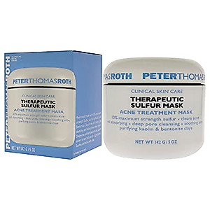 Peter Thomas Roth | Therapeutic Sulfur Acne Treatment Mask | Maximum-Strength Sulfur Mask for Acne, Clears Up and Helps Prevent Acne Blemishes, Oil Absorbing and Pore Cleansing