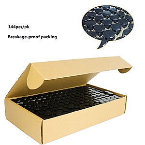 ALWSCI 144 PCS 1 Dram (4 ml) Clear Borosilicate Glass Liquid Empty Sample Vials, 15 mm Diameter x 45 mm Length, 13-425 Black Screw Caps with Natural PTFE/White Silicone Liner