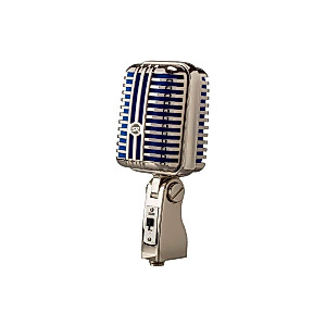 Monoprice Memphis Blue Classic Dynamic Microphone - Unidirectional, Retro-Style with Pop-Free On/Off Switch and Protective Case - Stage Right Series