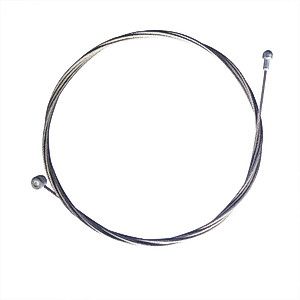 Albedel 10 pcs 2m Long Universal Bicycle Bike Replaceable Brake Inner Wire Cable for Mountain Bike Road Bike MTB + 10 PCs Black Alloy Cable Cap End Tip Crimp