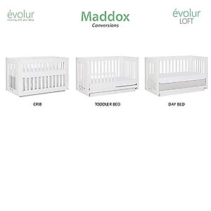Dream On Me Evolur Maddox Modern Crib, Weathered White