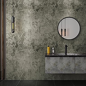 VaryPaper 15.7''x78.7'' Thick Weathered Concrete Wallpaper Peel and Stick Textured Cement Contact Paper Waterproof Self Adhesive Vinyl Concrete Wall Paper Roll for Bathroom Kitchen Countertops Table