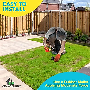 Gray Bunny Metal Stakes for Ground (4 Pcs), Tiki Torch Holders for Ground, Flag Stakes, Umbrella Stakes for Grass, Universal Light Stakes, Flag Pole Ground Mount, Heavy Duty Tiki Torch Stand