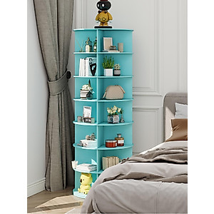 Toemics 7 Tier Rotating Shoe Rack Tower 28 Shelves, 360° Spinning Display Lazy Susan Organizer, Carousel for Shoes & Handbags, Easy Assembly, Includes 4 PCS Double-Layer Shoe Racks, Green