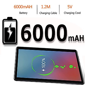 ZONKO Tablet 10 Inch, Android 10 Tablet, Dual Camera Tablet PC, 2GB+32GB Storage, IPS HD Touchscreen, Quad Core, WiFi, Bluetooth Black