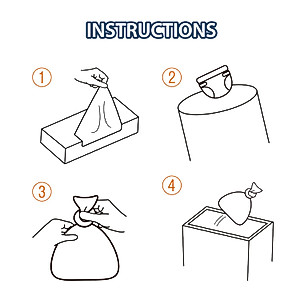 Deefre Odor Sealing Disposable Diaper Bags, 120 Count, Blue, Large Capacity, Unscented Diaper Trash Bags, Safety, Multiple Specifications, Wide Application, Easy to Use