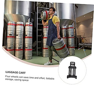 TEHAUX Cart Hand Trucks Foldable Trolley Travel Stroller Lug Trolley Quad Stroller Folding Trolley Luggage Trolley Iron Multifunction Transportation Equipment Shopping