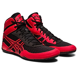 ASICS Men's MATCONTROL 3 Wrestling Shoes, 10.5, Black/Classic RED