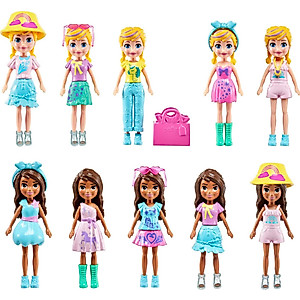 Polly Pocket Dolls & Playset, Unicorn Toy with 2 Dolls & 19 Fashion Accessories, Glam It Up Style Studio