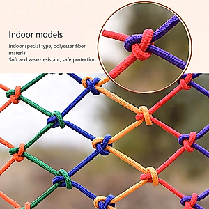 AWSAD Children Railing Safety Net Anti Falling Stairs Balcony Protection Net Nylon Rope Net Ceiling Net Hanging Clothes Net Playground Rope Mesh Color : 6mm Rope, Size : 1×10m(3×33ft)