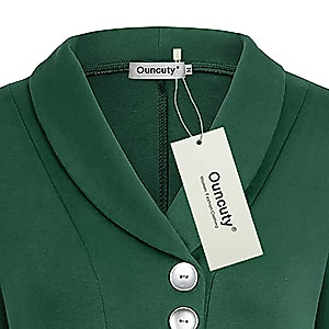 Ouncuty Women Fall Tunics,Womens Long Sleeve Fashion Tunic Tops 2024 Formal Maternity Blouses Shirts V Neck Dresses for Leggings Ladies Gifts Christmas Sweatshirts Pullover Green Large