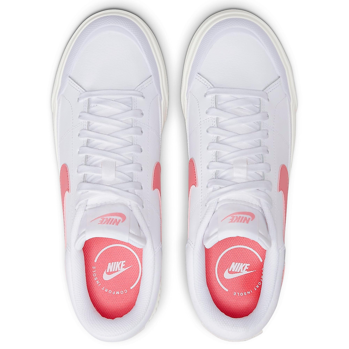 Nike Wmns Court Legacy Lift Women's Trainers, White Pink, 8 US