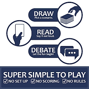 Deep Dilemmas - 200 Original 'Would You Rather' Conversation Cards for Ridiculous Debates & Better Relationships, Adults 16+