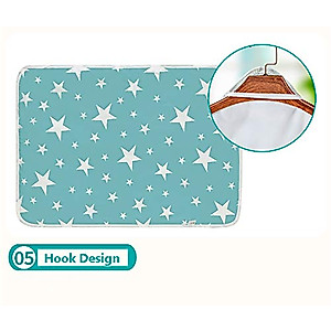 PEKITAS 2 Pack Waterproof Diaper Changing Pads Travel Friendly Super Soft Fabric Size 23 X 29.5 inches (Large,1-3 Year),Stars Series