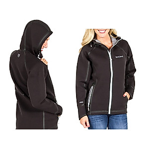 STORMR Women's Standard Typhoon Neoprene Waterproof Windproof Warm Fleece Foul Weather Fishing Jacket, Black, XX-Large