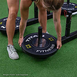 Titan Fitness Upright Farmers Walk Handles, Farmer Carry Training, Rated 500 LB Each, Grip Strength Weight Training