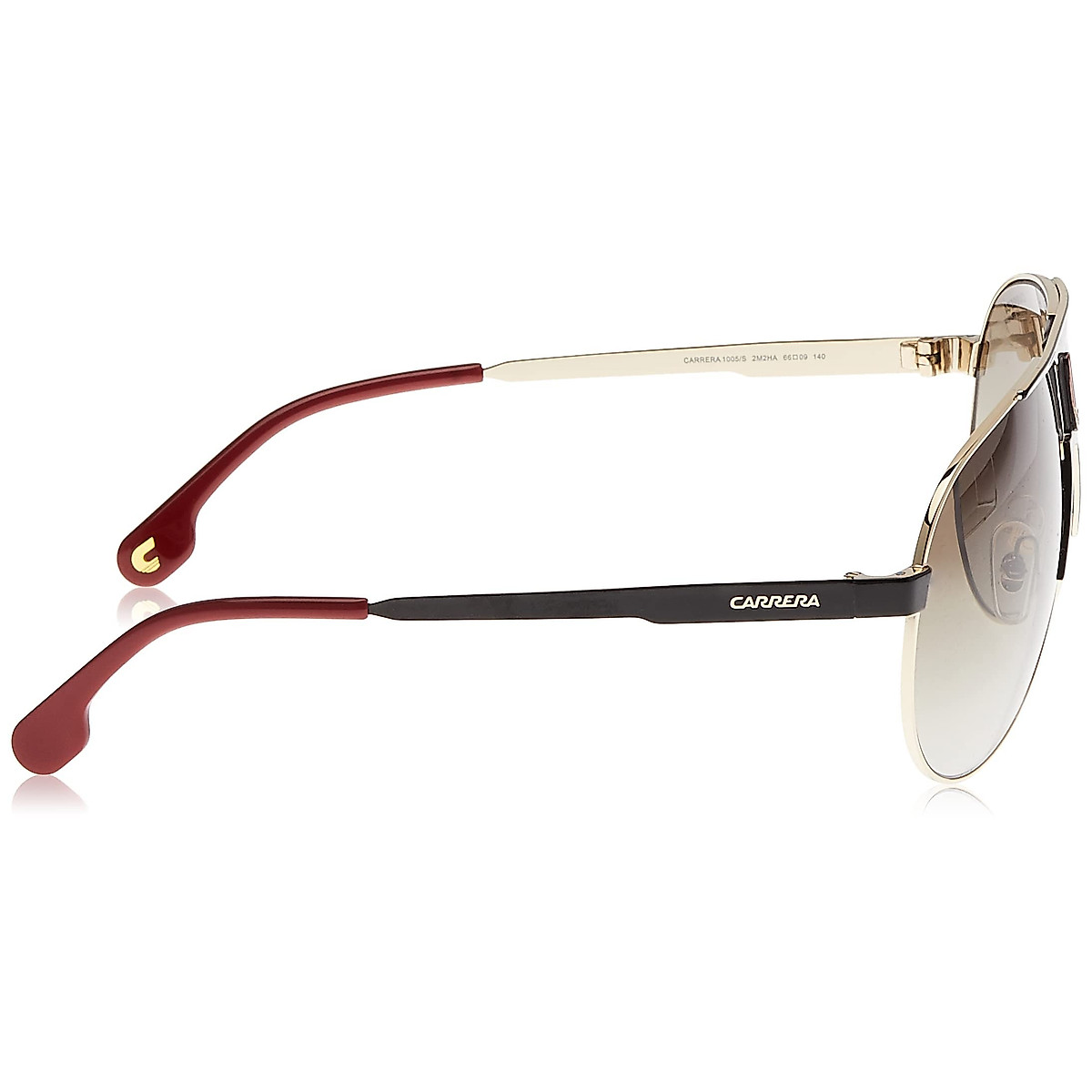 Carrera 1005/S Pilot Sunglasses, Black Gold/Brown Gradient, 66mm, 9mm