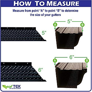LeafTek DIY Gutter Guards | 5" x 100' of Leaf Protection in Black | Premium Contractor Grade 35 Year Aluminum Covers | Available in 32', 100' & 200' Packages | 5 or 6 Inch | Made in The USA