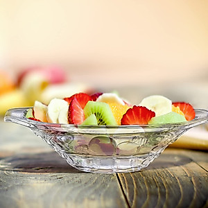 12 Sets 8 oz Acrylic Banana Split Bowls and Teaspoon Set Clear Banana Split Boats Silverware Split Ice Cream Dish Spoons Stainless Steel Coffee Spoons for Dessert Kitchen Party, Dishwasher Safe