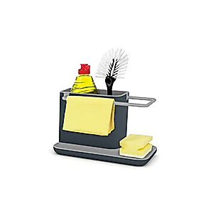 Joseph Joseph Sink Caddy Kitchen Sink Organizer Sponge Holder Dishwasher-Safe, Regular, Gray