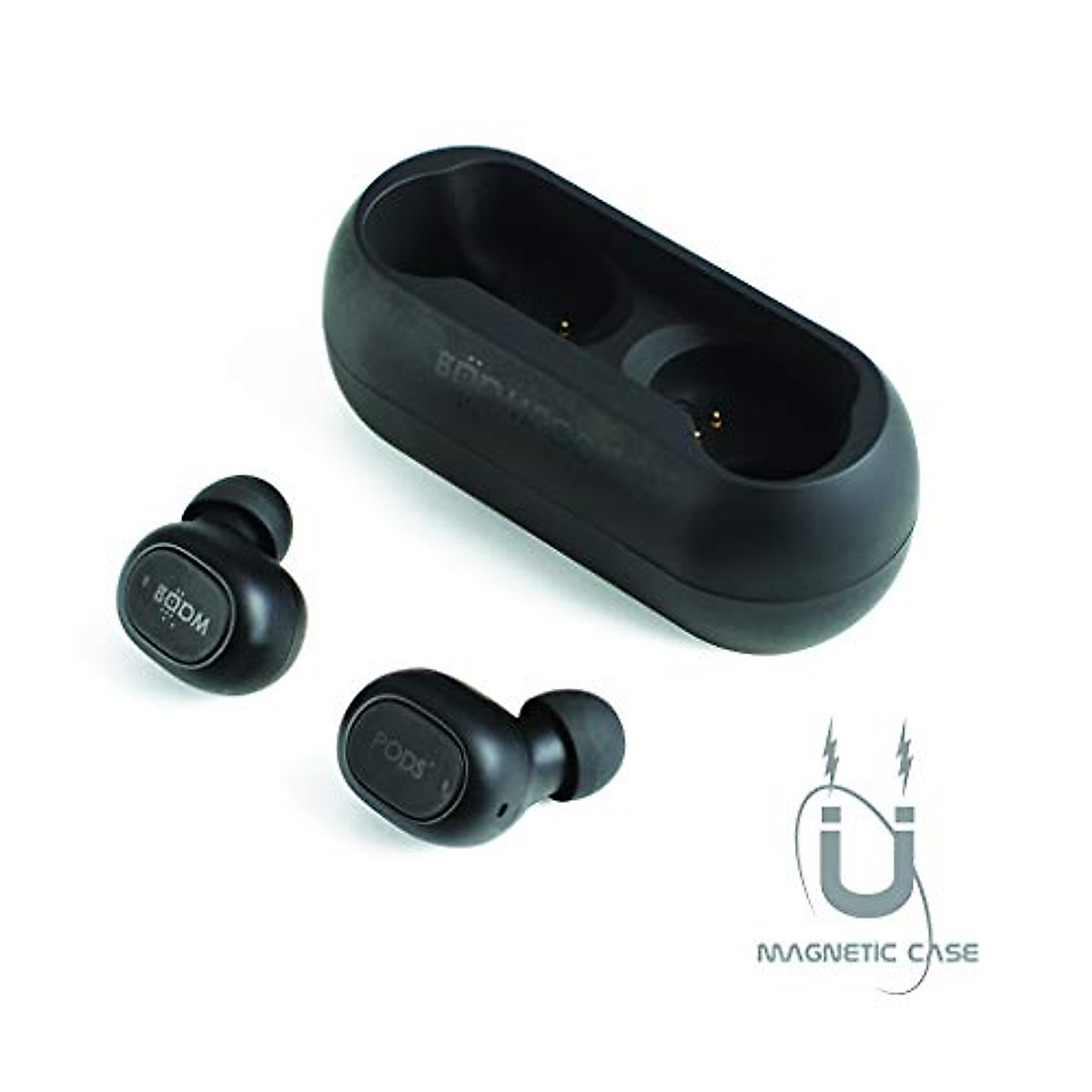 BoomPods Boombuds Go True Wireless - Best Sports Earbuds, Bluetooth, Portable Magnetic Charging Case, Water/Sweat Resistant IPX4, Instant Connect TWS