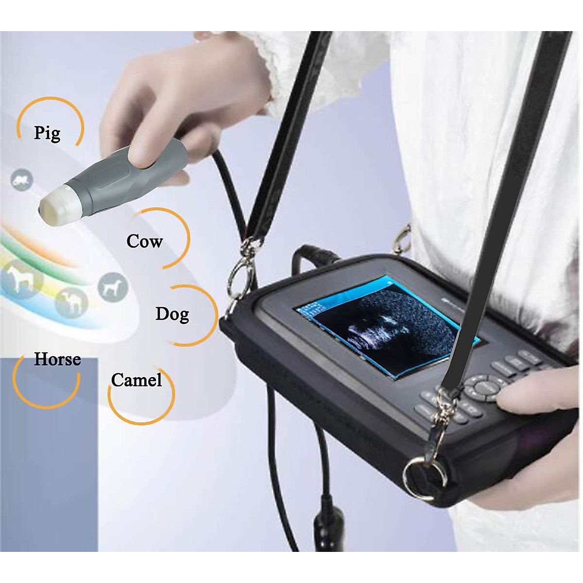 Veterinary WristScan Ultrasound Scanner Machine Handscan for Farm Animals with 3.5MHz mechanical sector probe