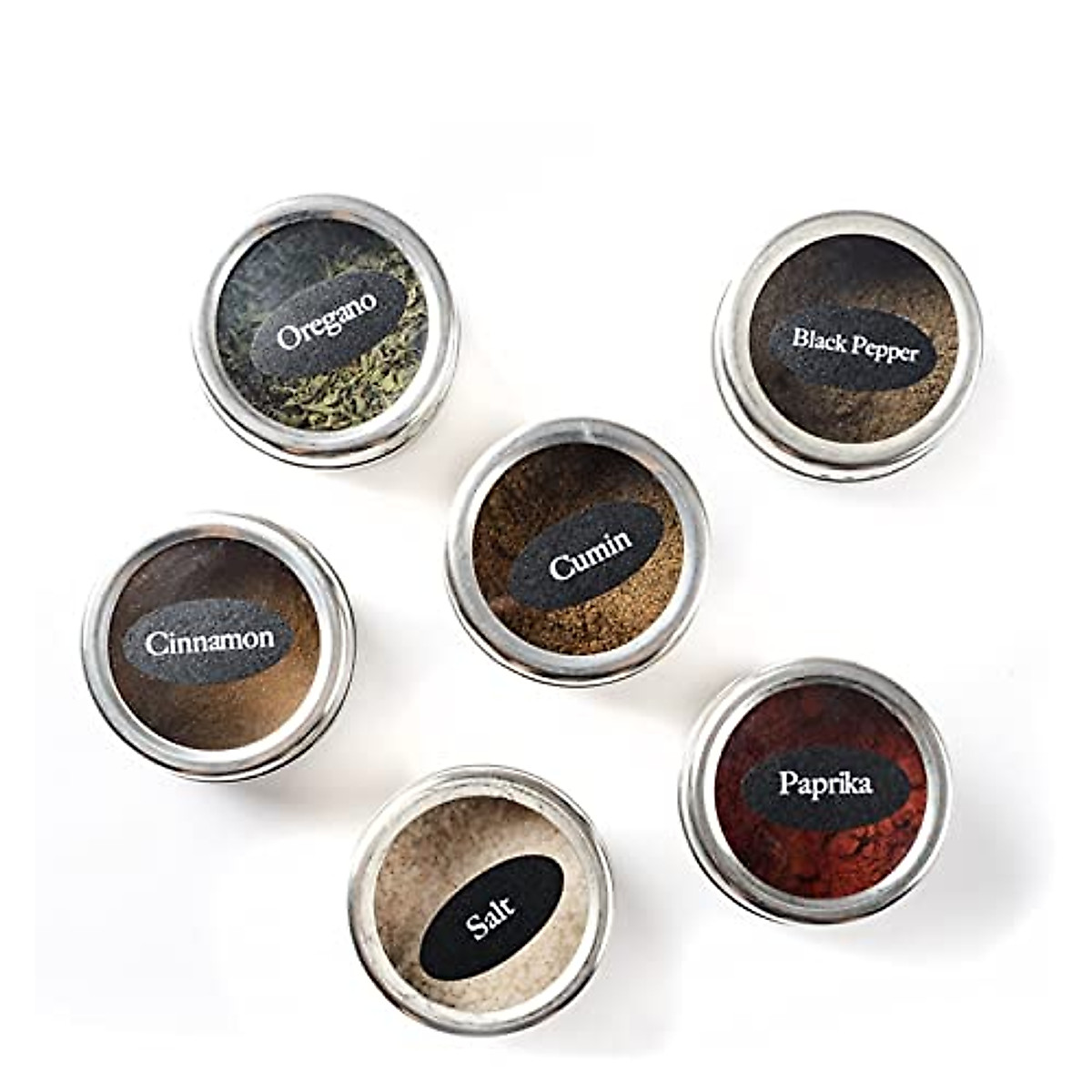 Utility Condiment Jar Magnetic Spice Tins Stainless Steel Spice Jar Set With Stickers Pepper Shakers Salt Pepper Set Seasoning Sprays Jars