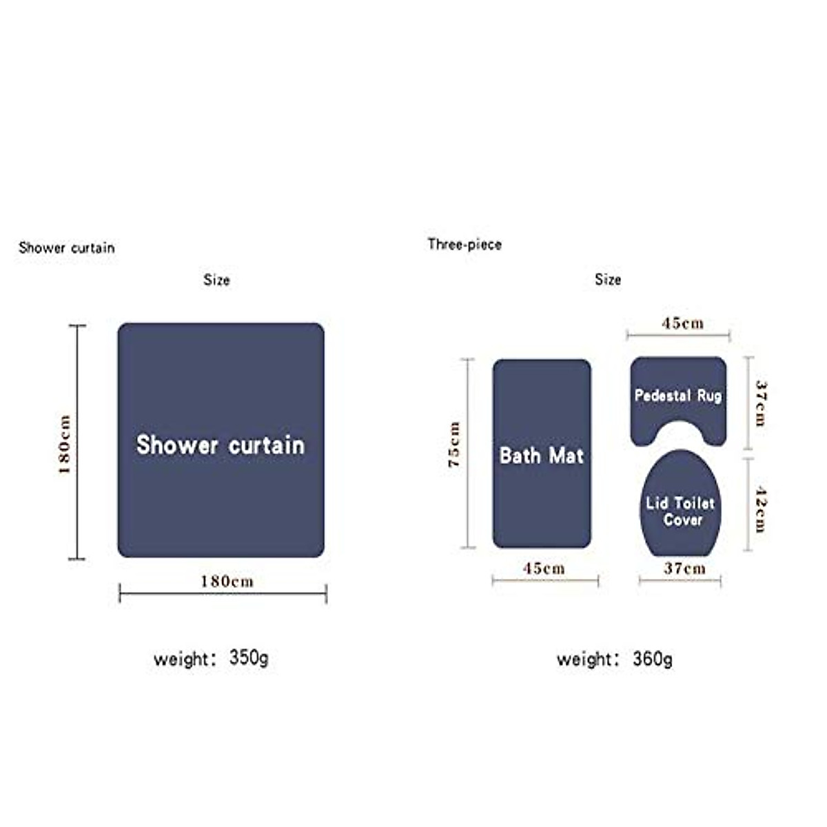 Moresave Valentine's Day Bath Curtain Set 4 Pcs, Waterproof Shower Curtain with 12 Hooks, Non-Slip Pedestal Rugs, Toilet Lid Cover and Bath Mat, Valentines Day Bathroom Decor