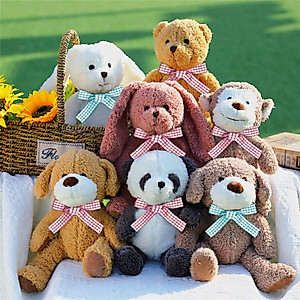 Civaner 7 Pcs Stuffed Animals Bulk 12.5 Inch Cute Soft Animal Plush Toys for Kids Birthday Gifts Baby Shower Party Decorations (Jungle)