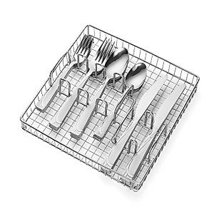 Cambridge Silversmiths Mena Sand 40-Piece with Chrome Buffet Flatware Set