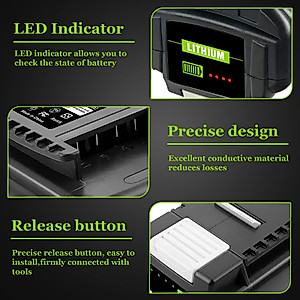Xocdvso 6.0Ah 40V Lithium Battery Replacement for ryobi 40v Battery Compatible with 40v ryobi Battery OP4015 OP4026 OP40201 OP40261 OP4030 OP4040 OP40401 OP4050 OP40501 OP40601
